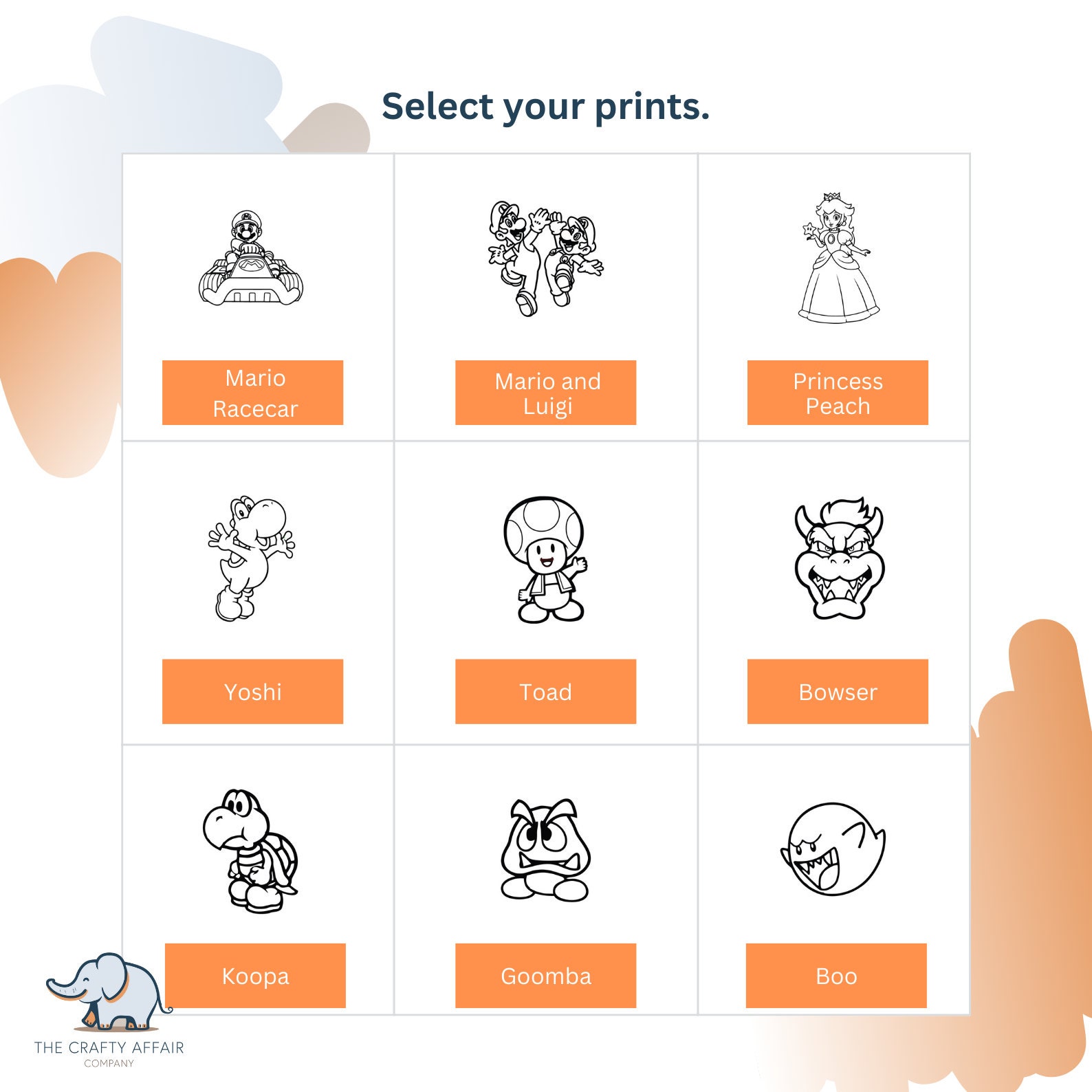 Super Mario Painting Canvas Paint Party Party Game - Etsy