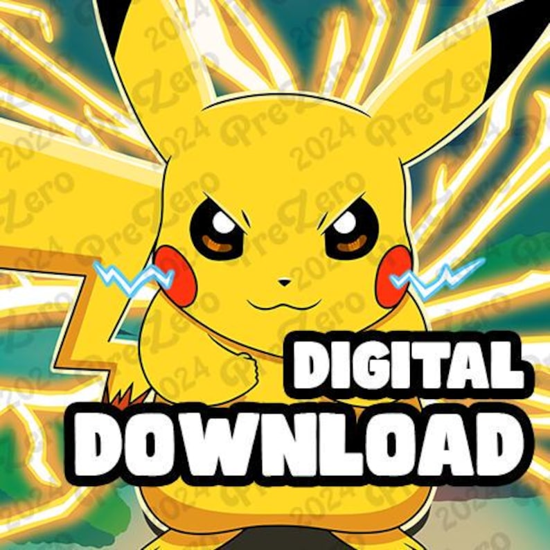 Pikachu - [pokemon] (digital Download) - Etsy