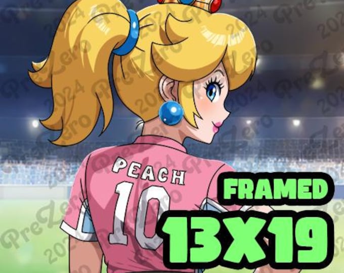 Princess Peach - [super Mario Strikers] Limited Fine Art Print (framed ...