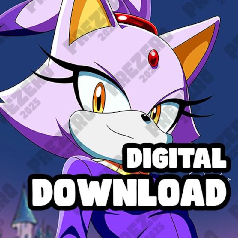 Blaze the Cat - [sonic the Hedgehog] (digital Download) + Bikini Bonus - Etsy