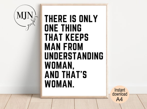 Understanding Woman Printable Quote Funny Quote Woman Quote - Etsy
