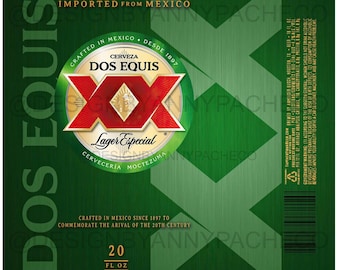 Dos Equis Beer Digital Image Digital Download. JPG, PNG for Wedding Bar ...