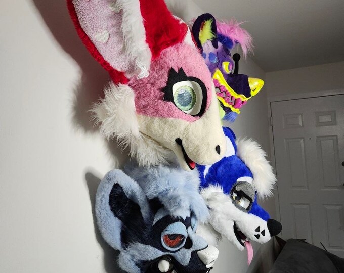Fursuit Head Wall Mount, Furry, Fursona, Custom Fursona, Custom Fursuit ...