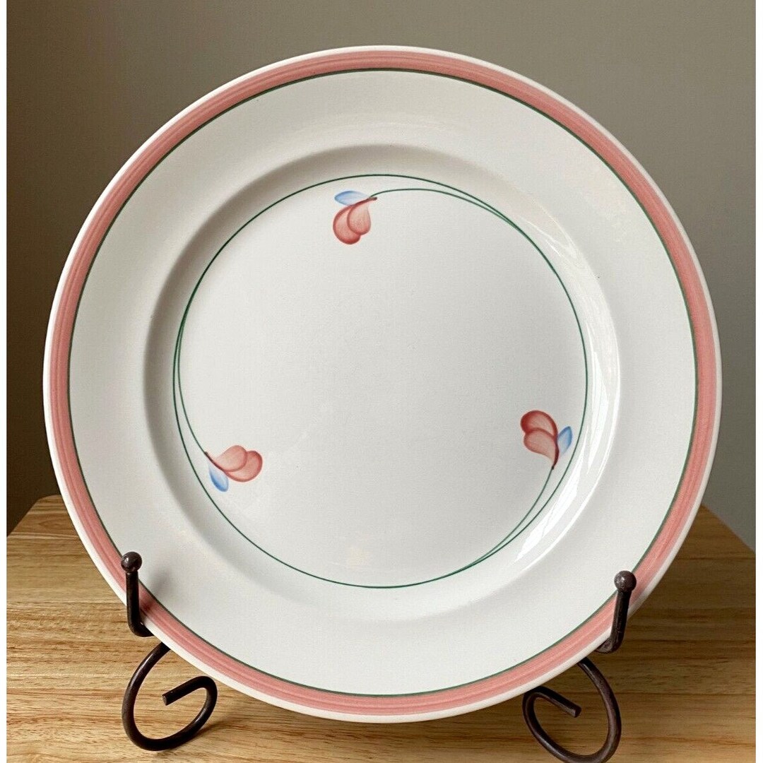 6 Vintage RORSTRAND JENNY 10.5 Pink Blue Green Floral Dinner Plates ...