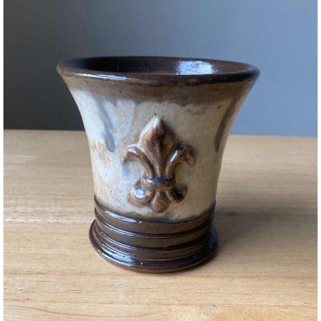 Vintage GRES LOSSON Fleur De Lis Art Pottery Mug #2 - Belgium - VGUC - Etsy