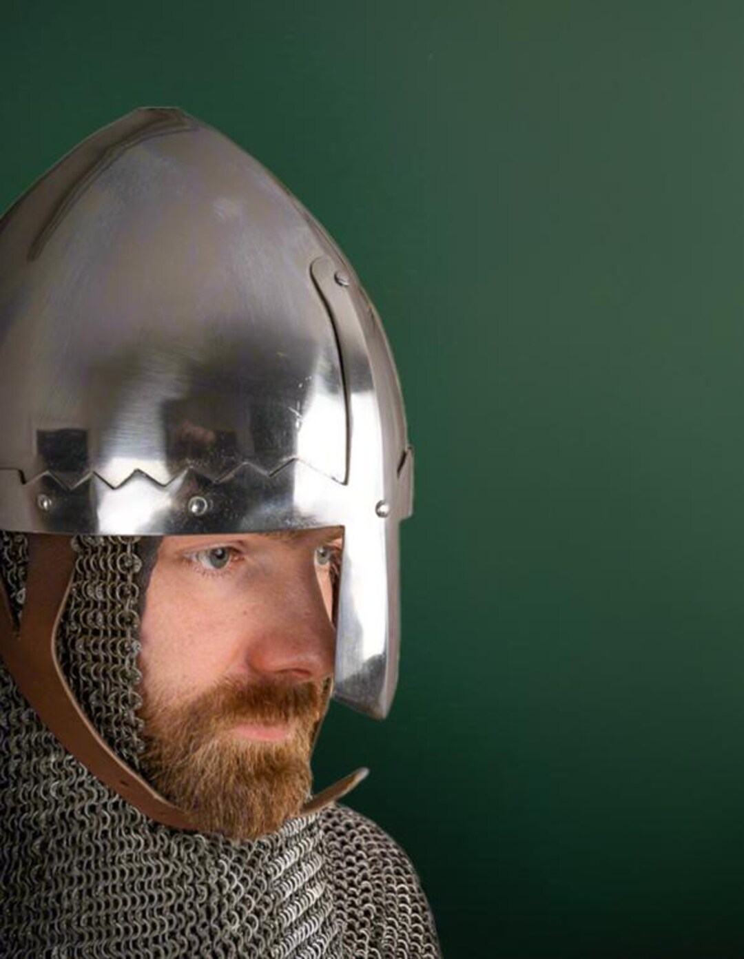 Medieval Nasal Helmet, 2 Mm Polished Steel, Leather Padded, High ...