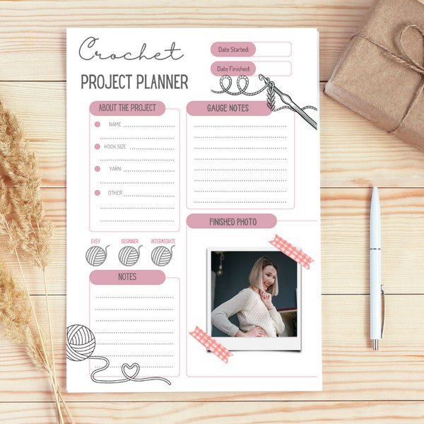 Printable Crochet Project Planner - Etsy