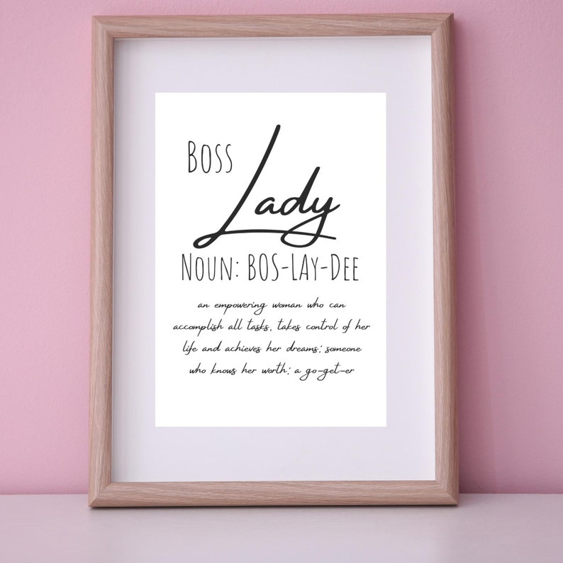 Boss Lady, Bos-lay-dee, Noun, Digital Art, Digital Download, Printable ...