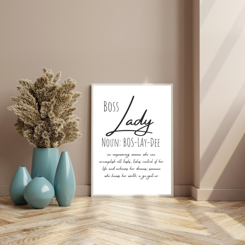 Boss Lady, Bos-lay-dee, Noun, Digital Art, Digital Download, Printable ...