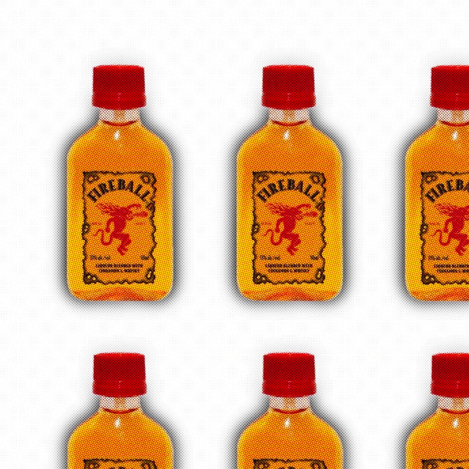 Hazy Fireball Whiskey Shooters Print Printed on Thick High Quality ...