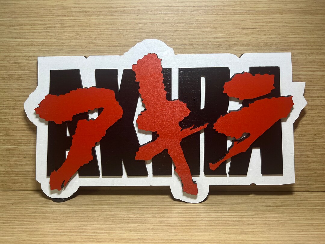 Display Sign Logo Akira in Wood Display Hang Wall Man Cave Cartel ...