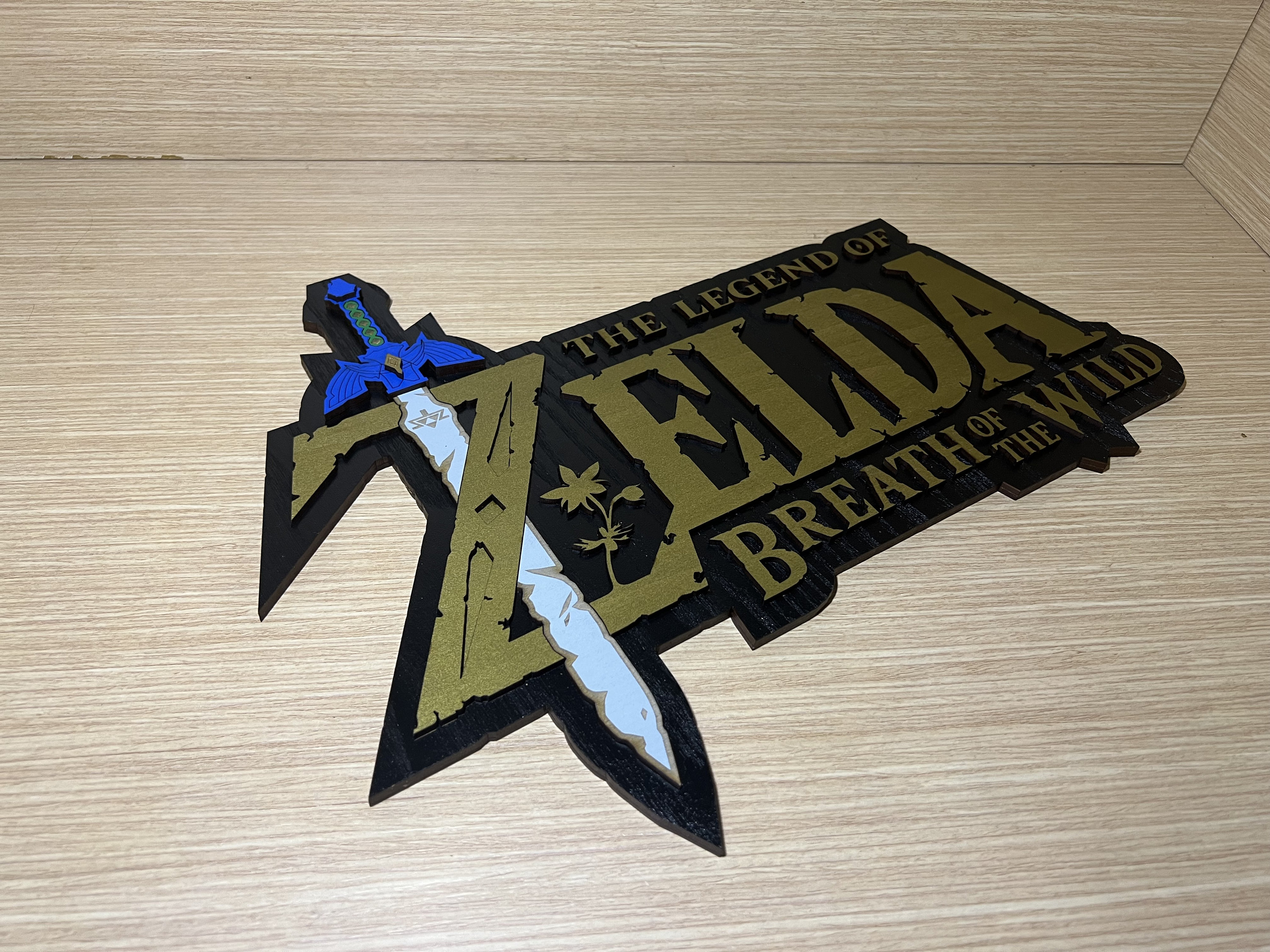 Display Sign Logo Zelda Breath of the Wild in Wood Display Hang Wall ...