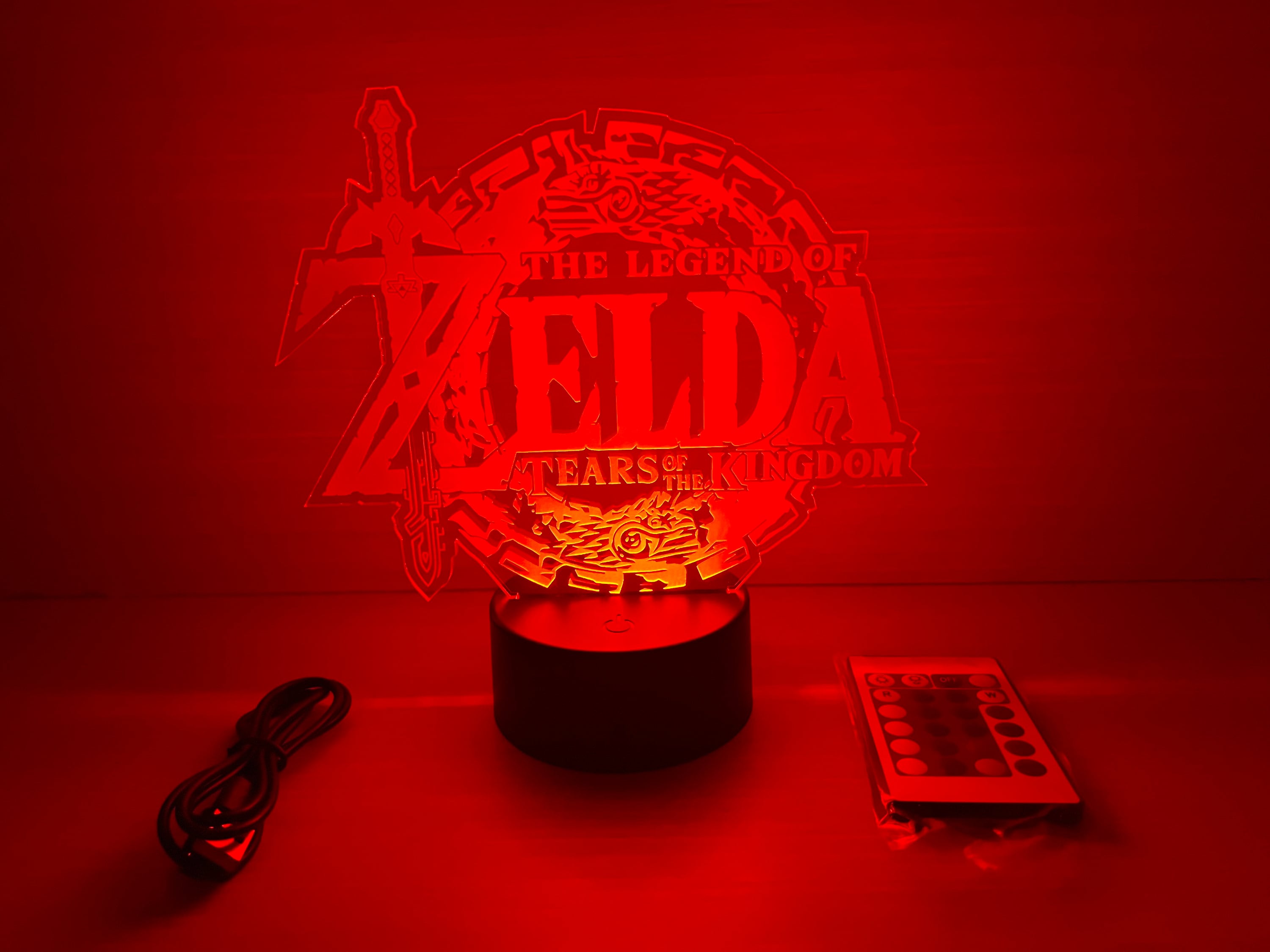 Sign Logo RGB Led Lamp Sign Zelda Tears of the Kingdom Display Nintendo ...