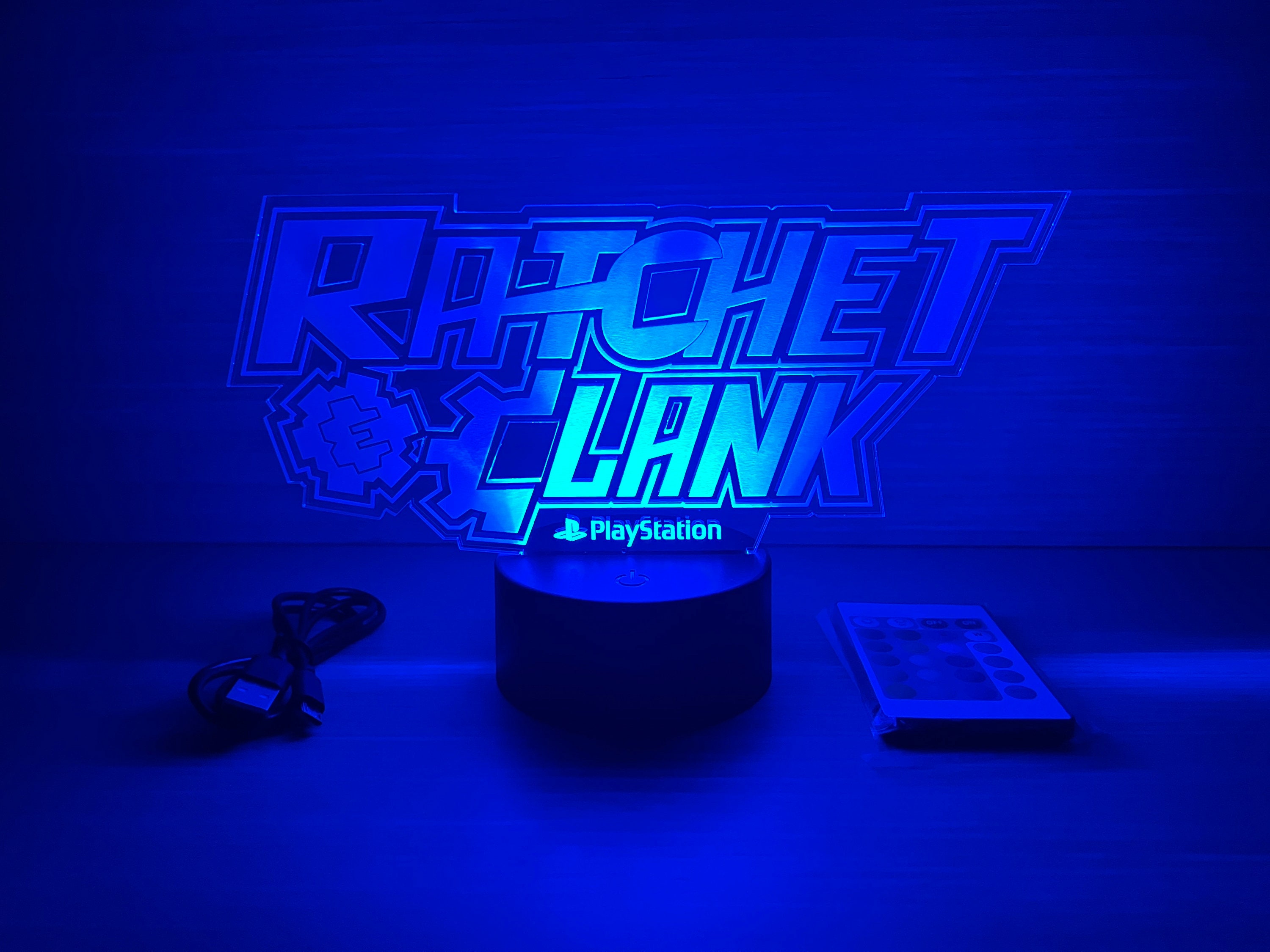 Sign Logo Lamp Led Ratchet and Clank Playstation in Acrylic Display Man ...