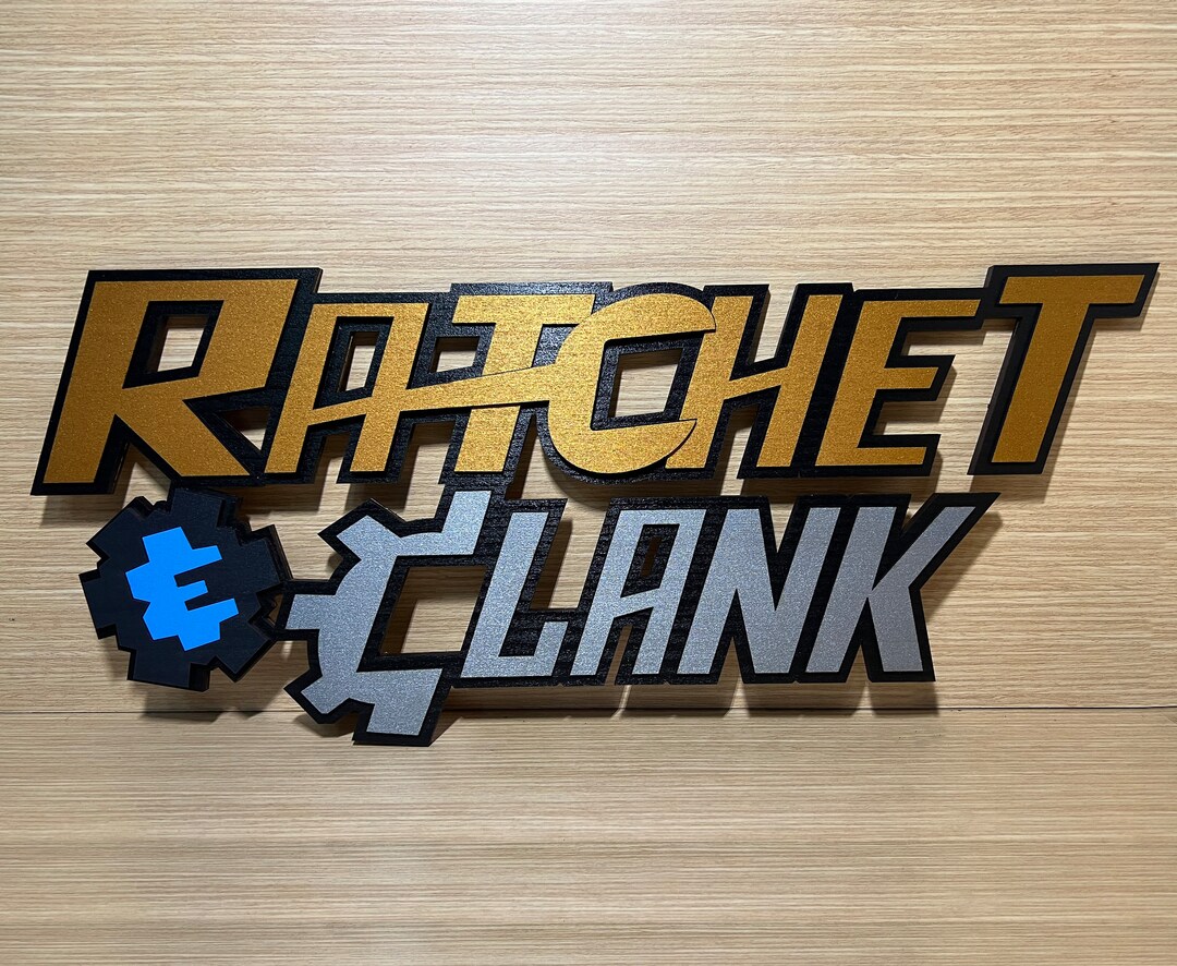 Handmade Ratchet & Clank Logo Display Sign: 3D Wood Wall Art - Etsy