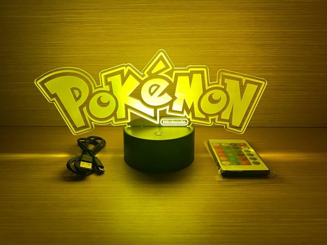 Sign Logo Lamp Led Pokemon and Nintendo I in Acrylic Display Man Cave ...
