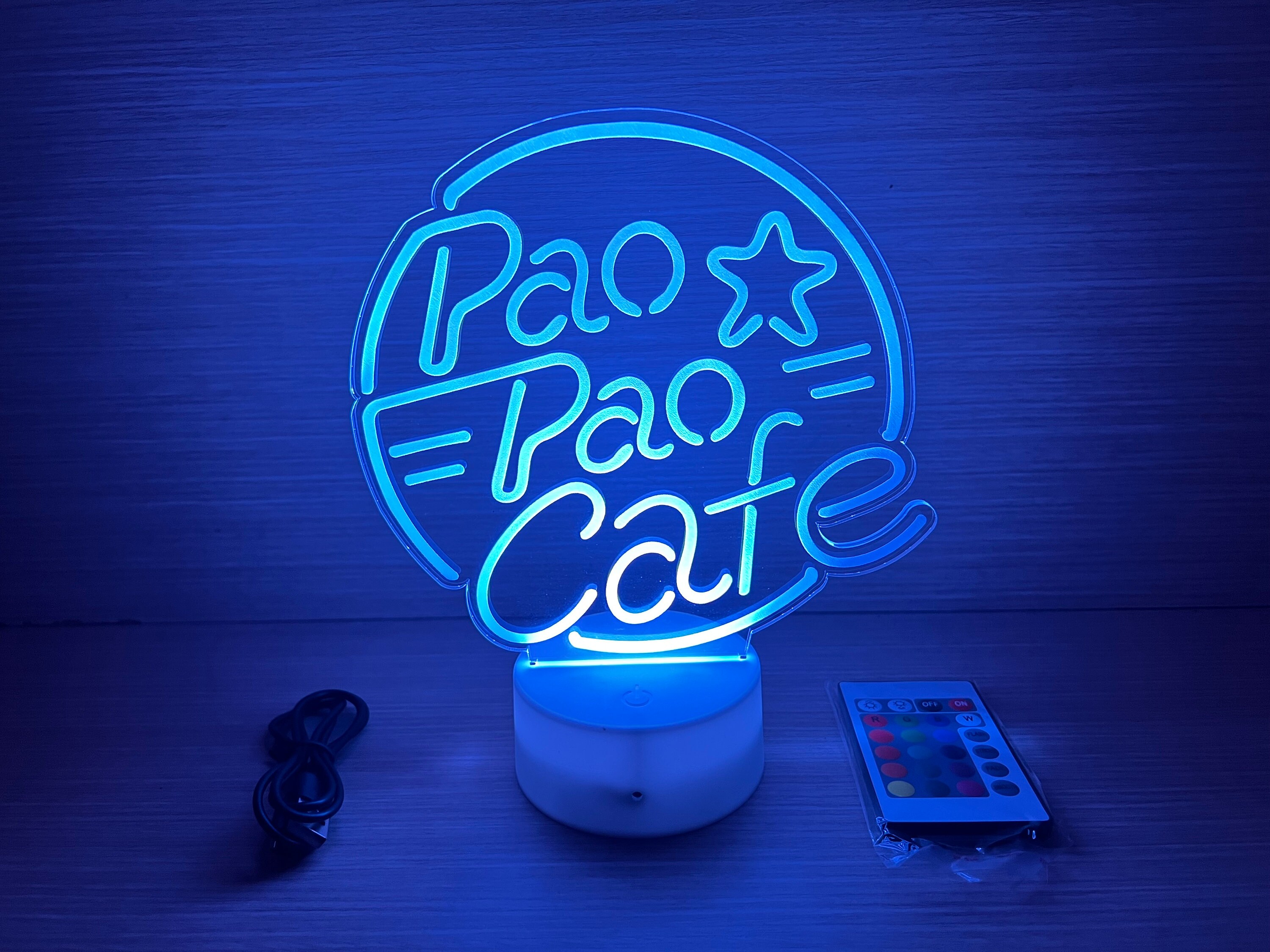 Sign Logo RGB Led Lamp Logo Pao Pao Cafe Fatal Fury Bar Neo Geo Aes Mvs ...