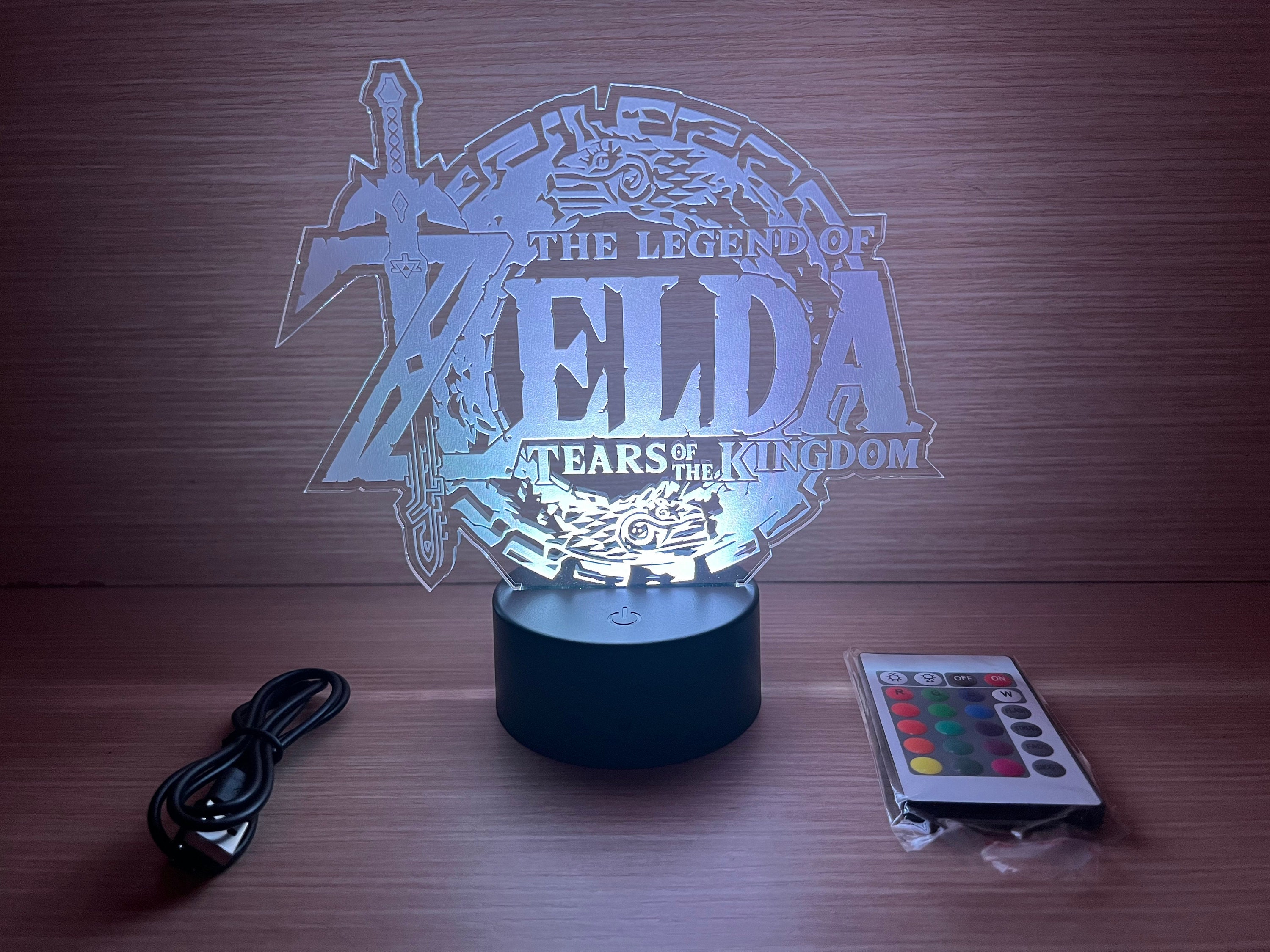 Sign Logo RGB Led Lamp Sign Zelda Tears of the Kingdom Display Nintendo ...