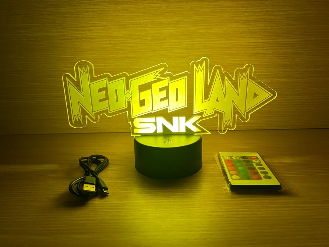 Letrero Logo Lámpara Led NEO GEO LAND snk en Acrílico Display Man Cave ...