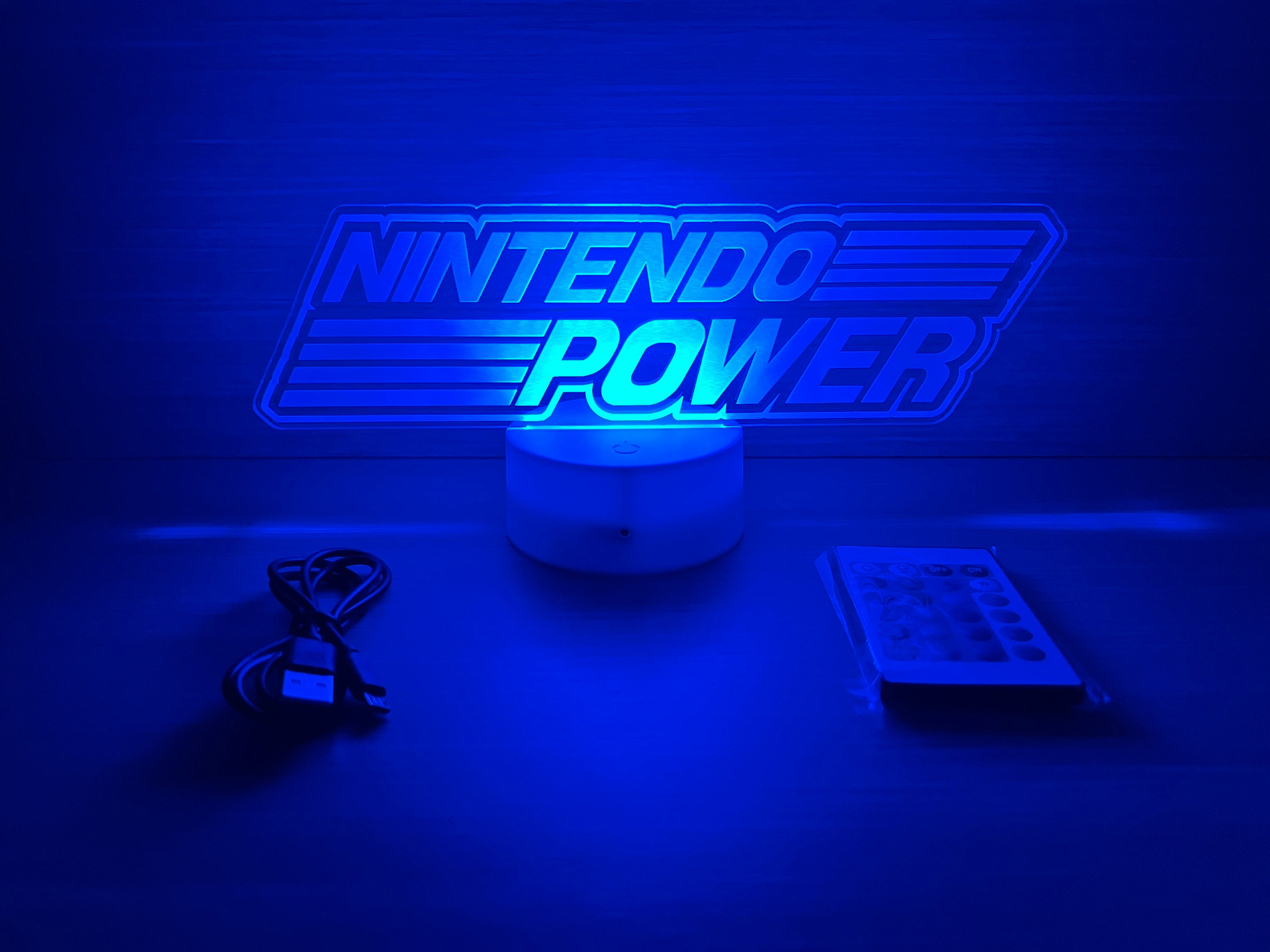 Letrero Logo Lampara Led Nintendo Power en Acrílico - Display Man Cave ...