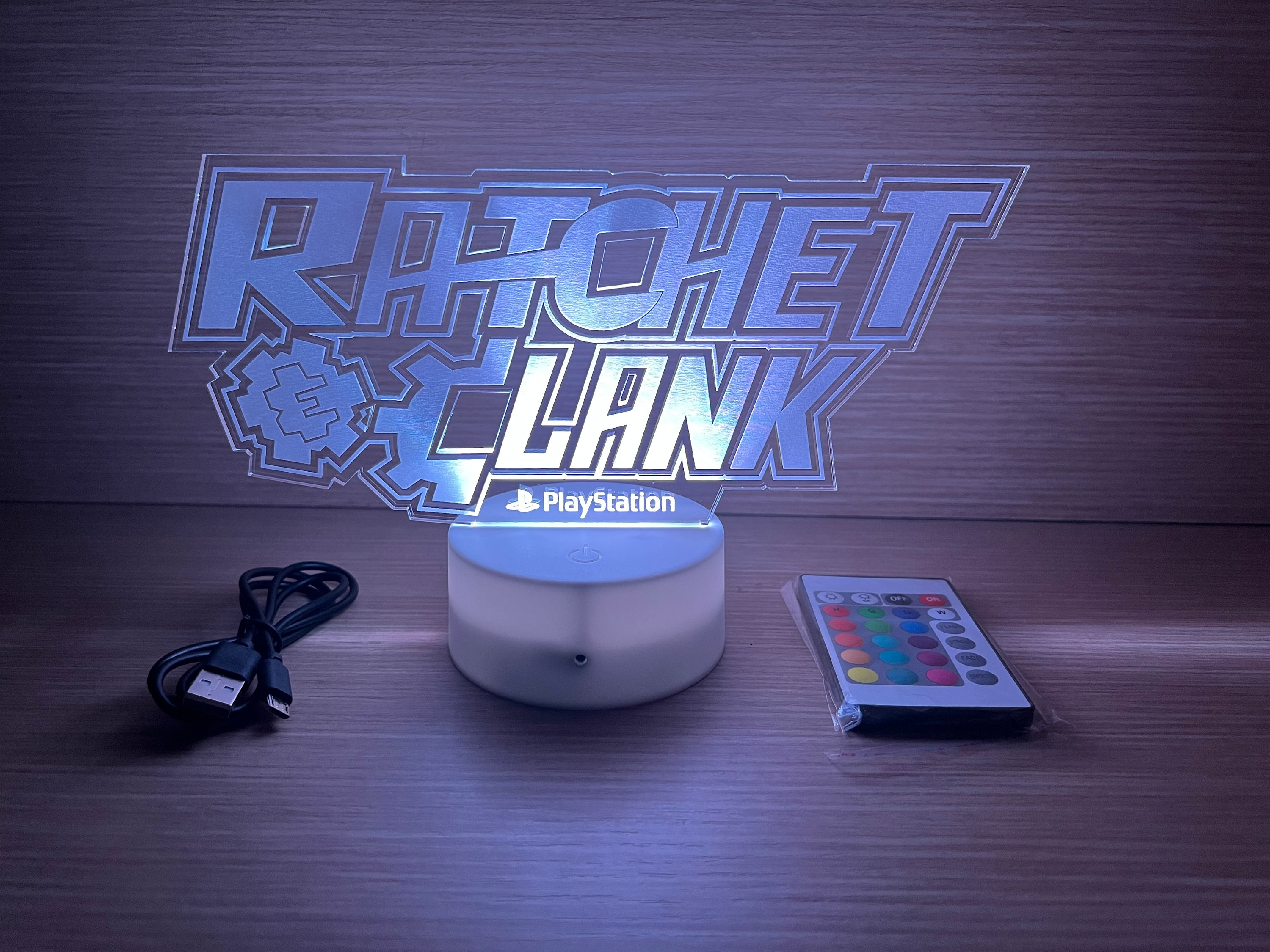 Sign Logo Lamp Led Ratchet and Clank Playstation in Acrylic Display Man ...