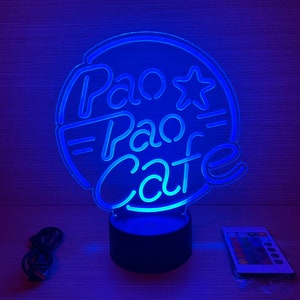 Sign Logo RGB Led Lamp Logo Pao Pao Cafe Fatal Fury Bar Neo Geo Aes Mvs ...