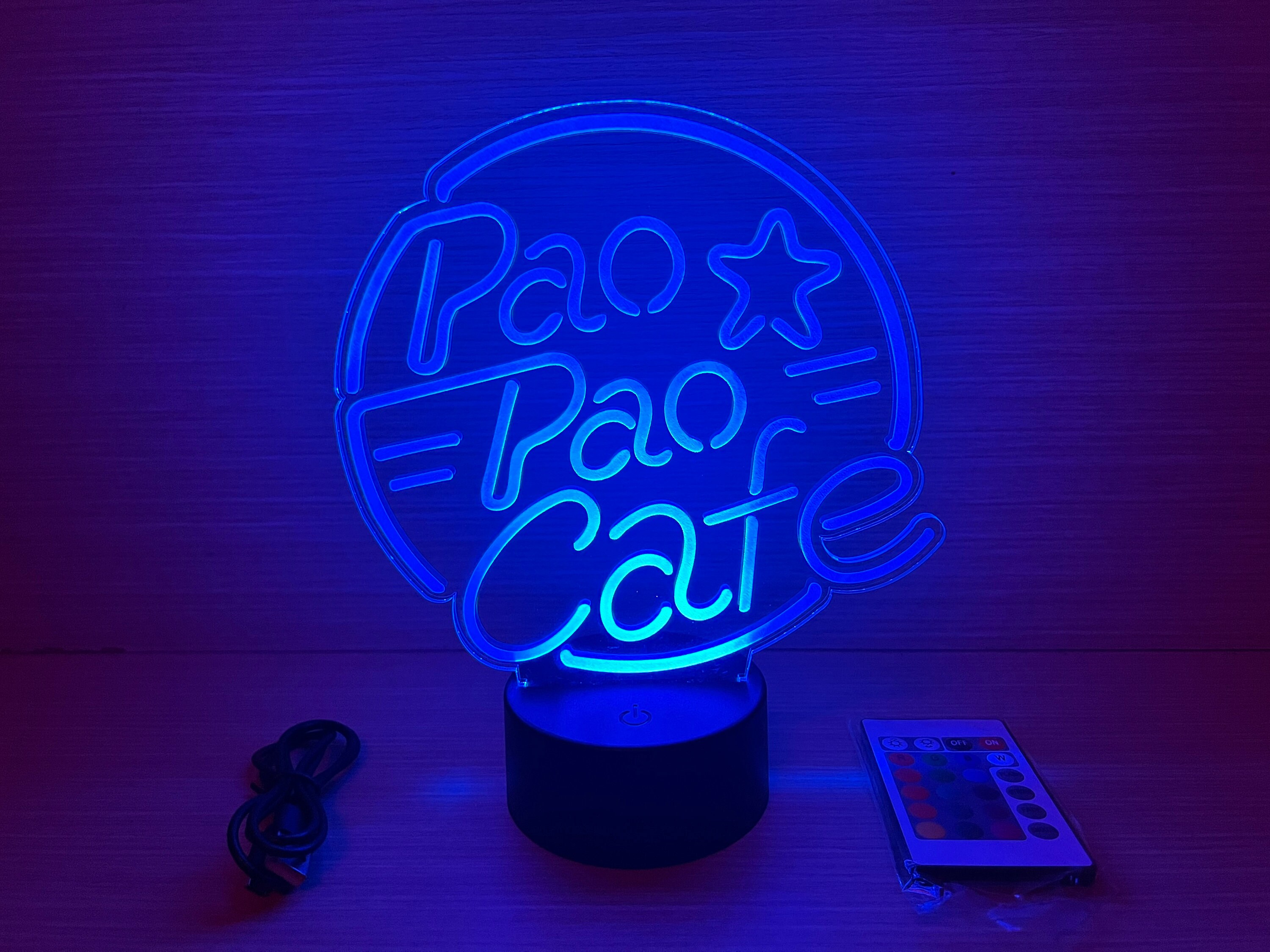 Sign Logo RGB Led Lamp Logo Pao Pao Cafe Fatal Fury Bar Neo Geo Aes Mvs ...
