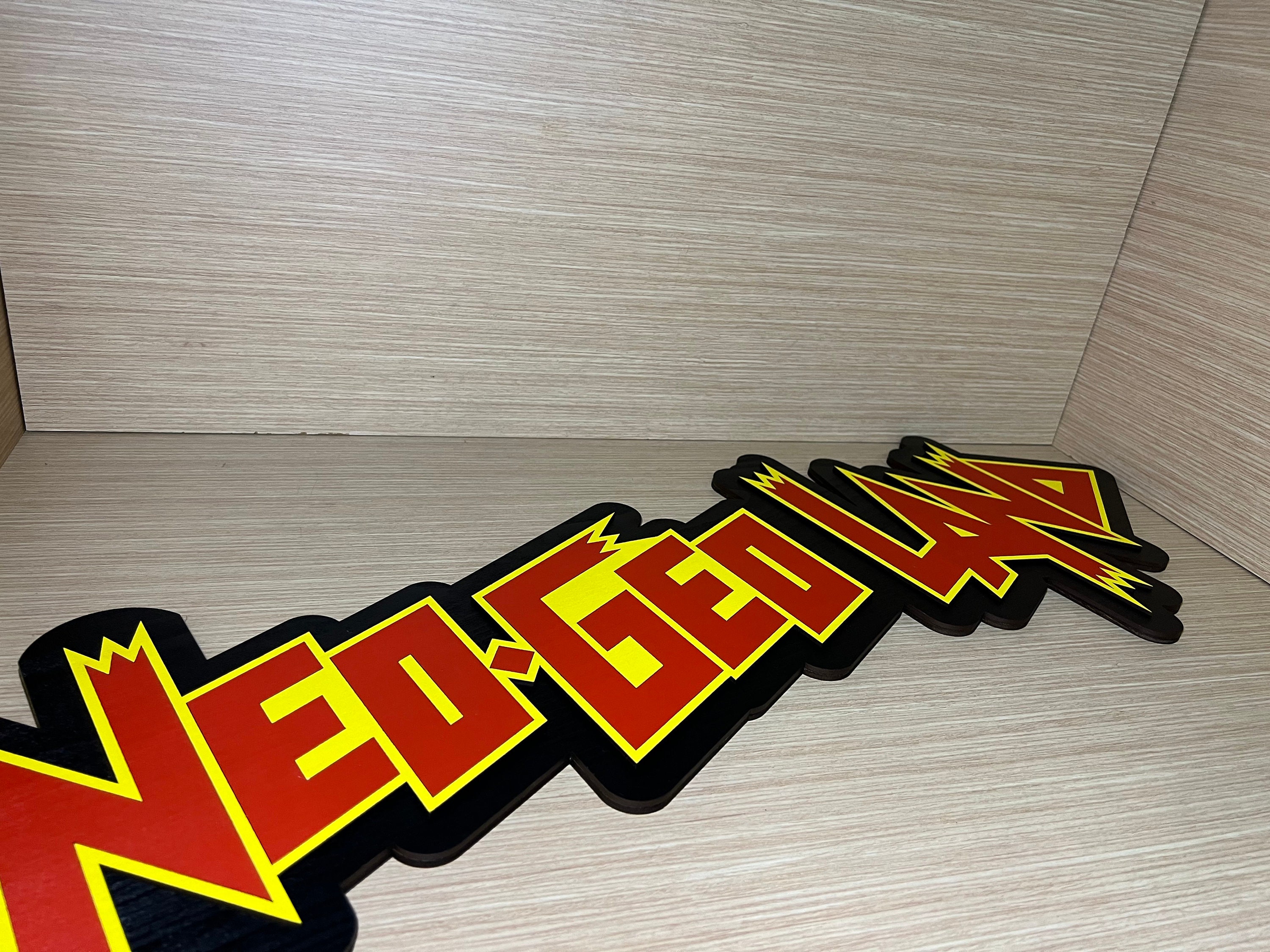 Display Sign Logo NEO GEO LAND in Wood Display Hang Wall Man Cave Aes ...