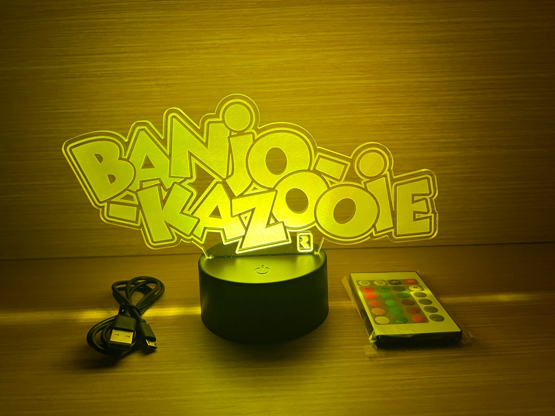Sign Logo Lamp Led Banjo Kazooie Nintendo 64 in Acrylic Display Man ...