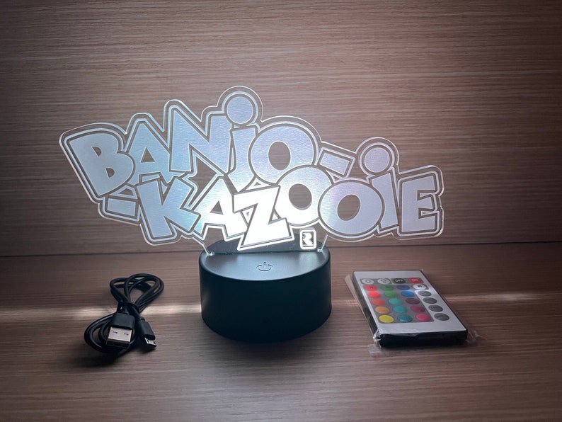 Sign Logo Lamp Led Banjo Kazooie Nintendo 64 in Acrylic Display Man ...