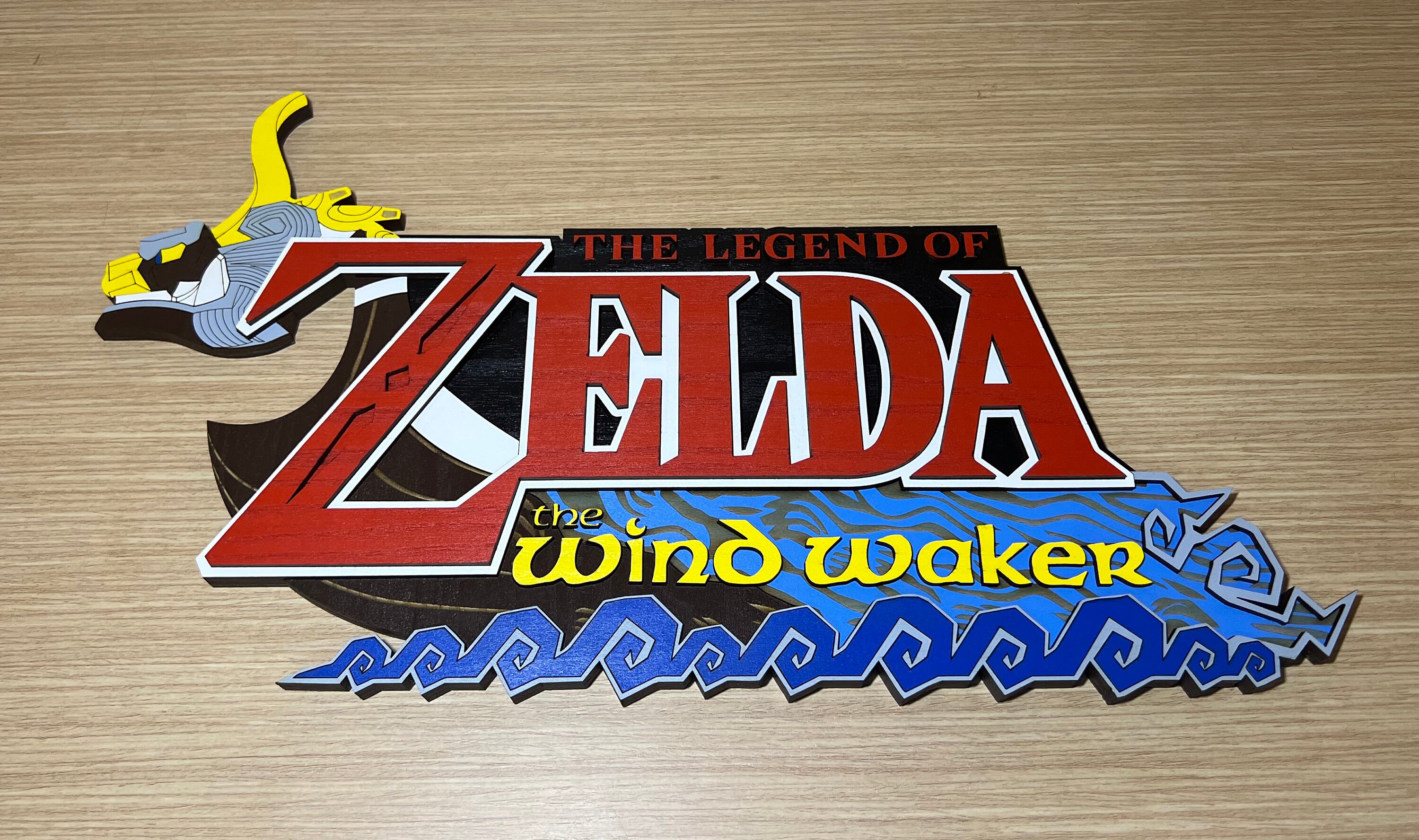 Display Sign Logo Zelda the Wind Waker in Wood Display Hang Wall Man ...