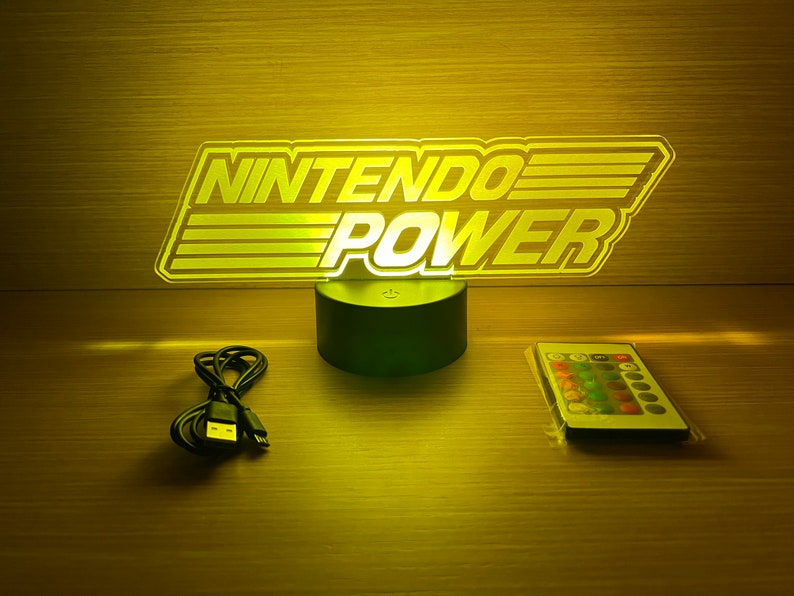 Sign Logo Lamp Led Nintendo Power in Acrylic Display Man - Etsy