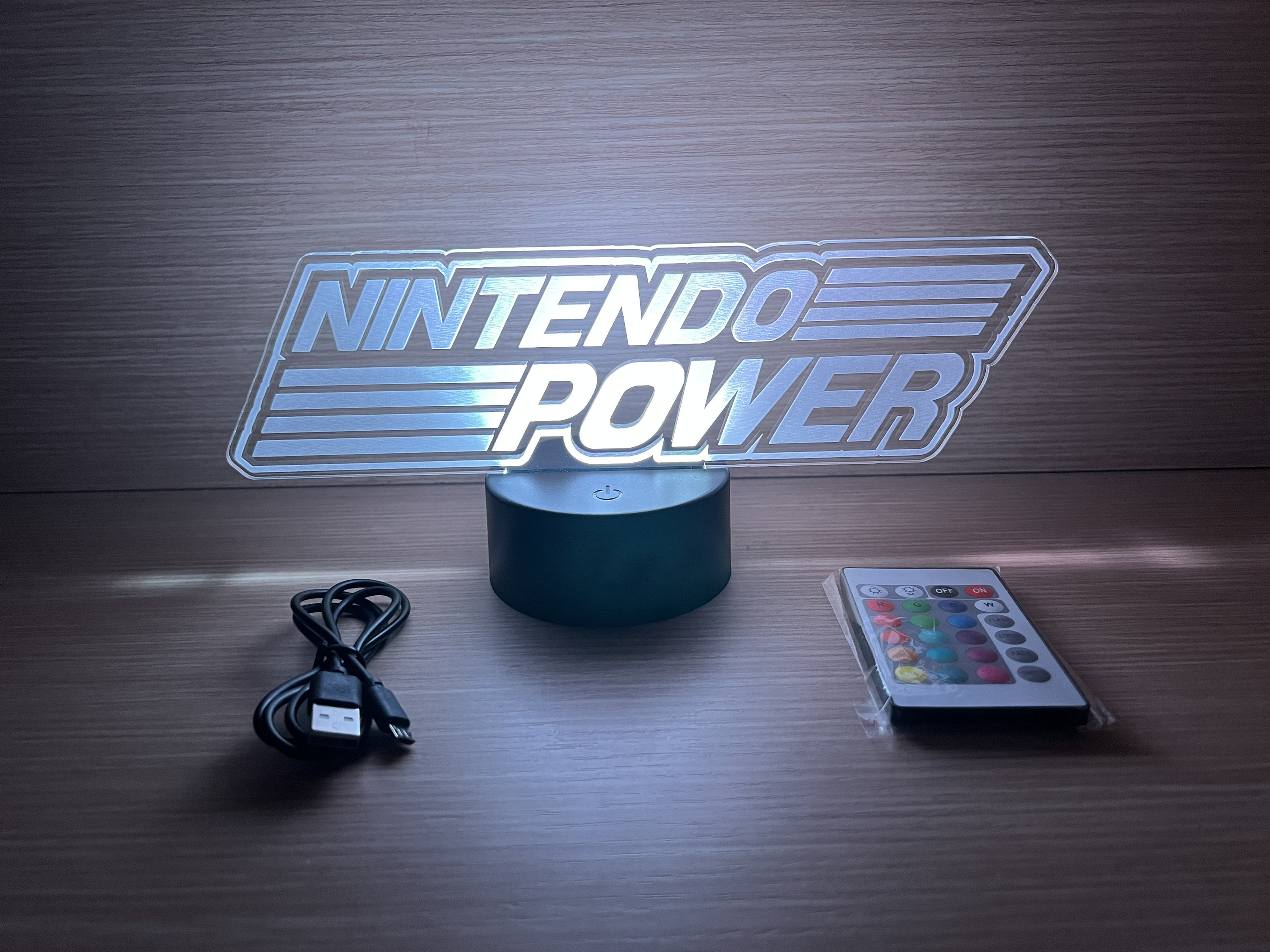 Sign Logo Lamp Led Nintendo Power in Acrylic Display Man Cave Cartel ...