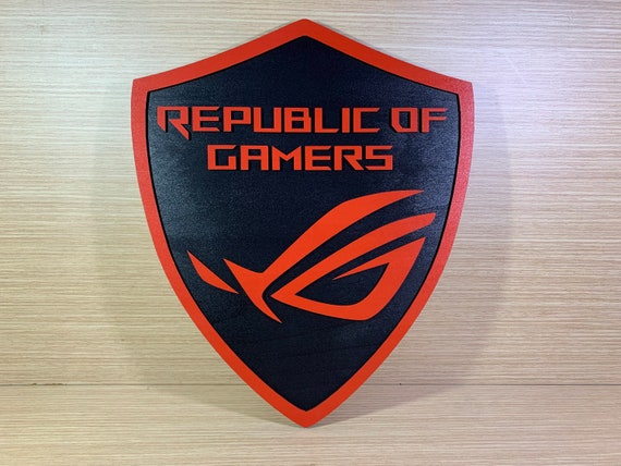 Display Sign Logo ASUS ROG Republic of Gamers in Wood | Etsy
