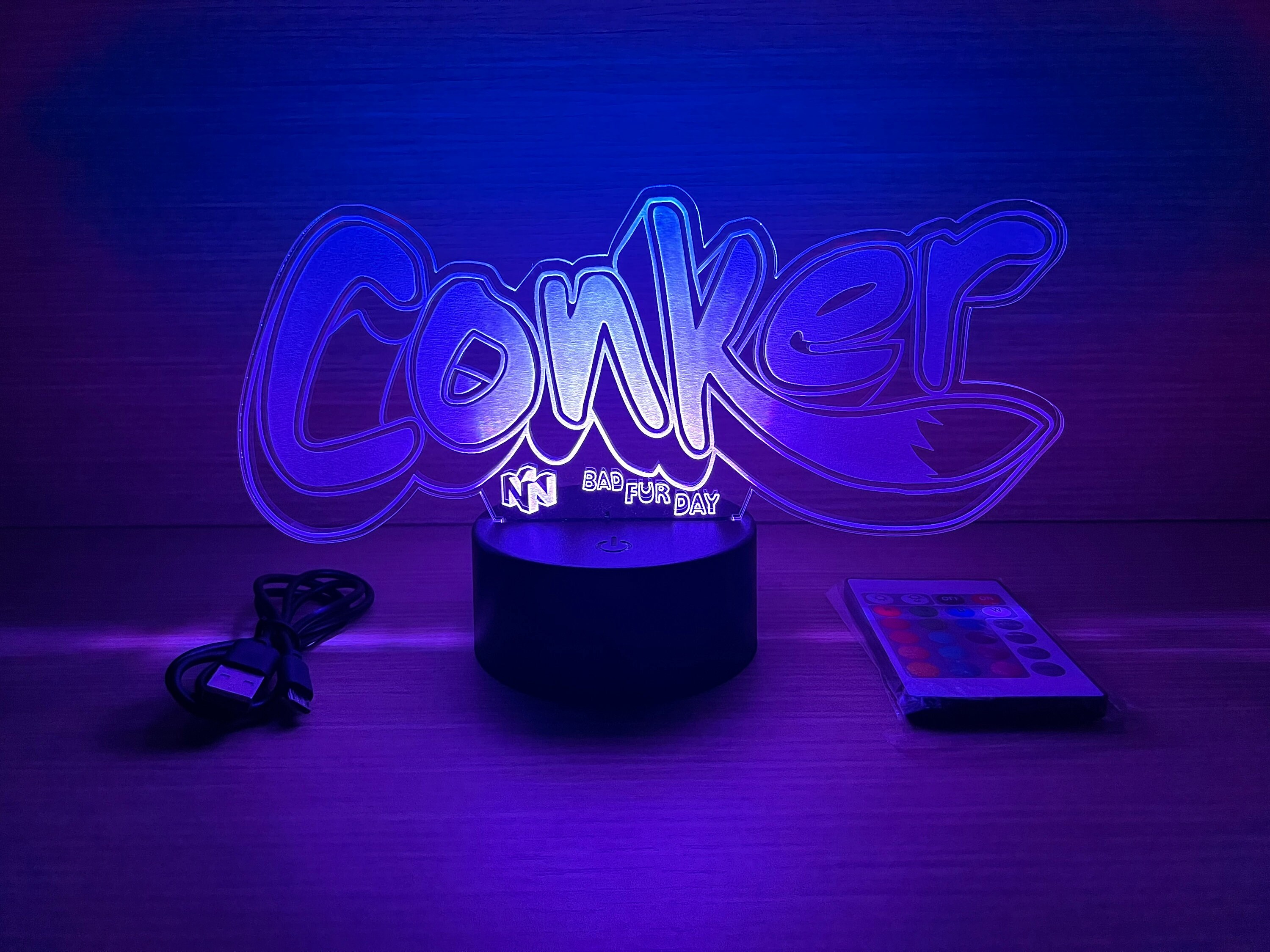 Sign Logo Lamp Led Conker Bad Fur Day Nintendo 64 in Acrylic Display ...