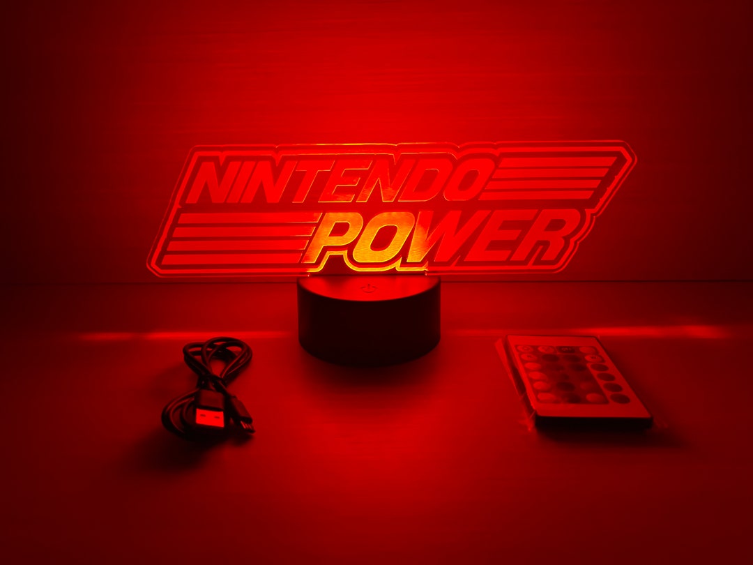 Sign Logo Lamp Led Nintendo Power in Acrylic Display Man Cave Cartel ...