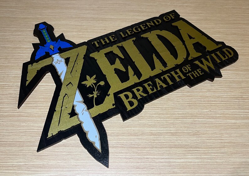 Display Sign Logo Zelda Breath of the Wild in Wood Display - Etsy