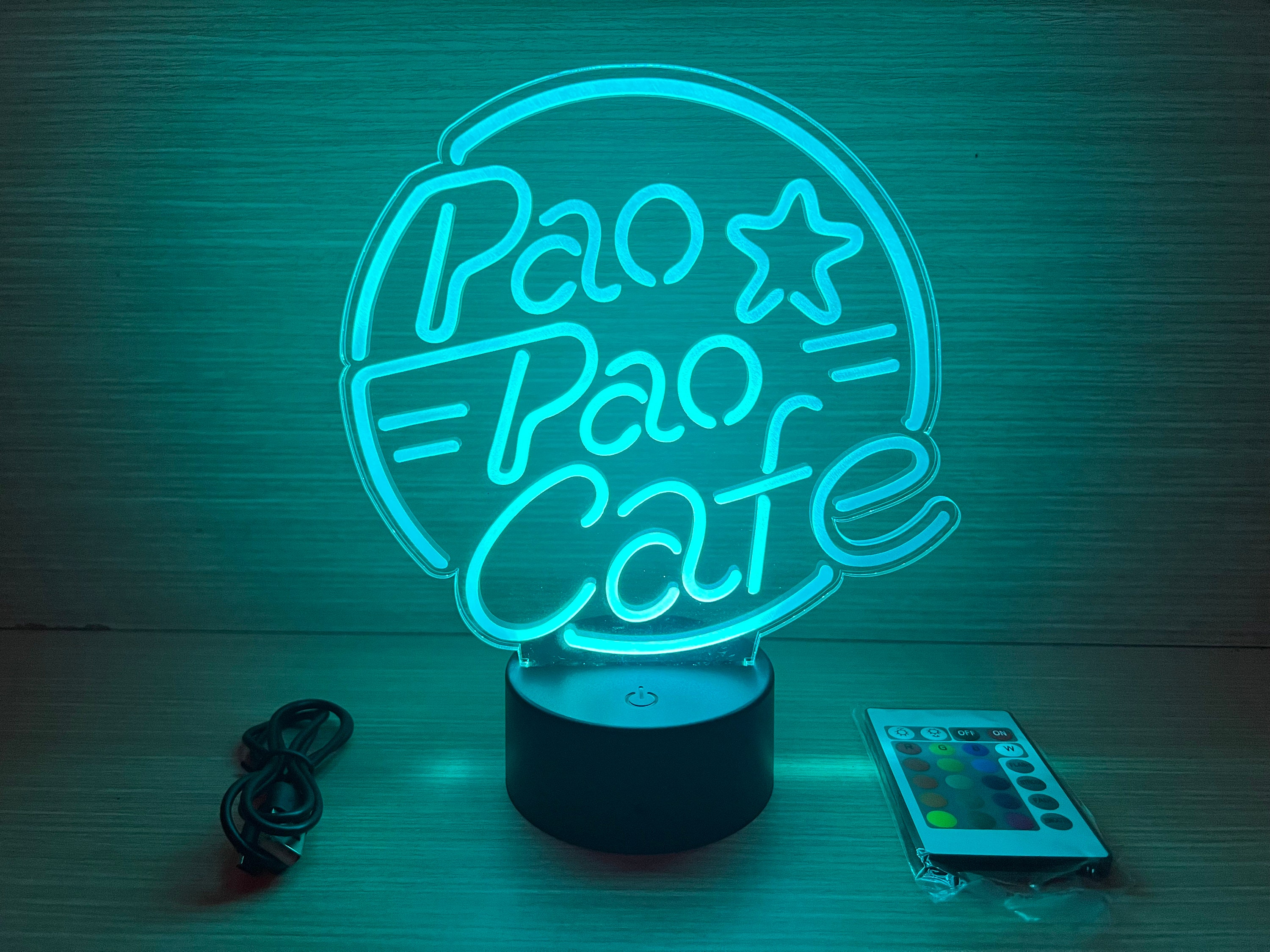Sign Logo RGB Led Lamp Logo Pao Pao Cafe Fatal Fury Bar Neo Geo Aes Mvs ...