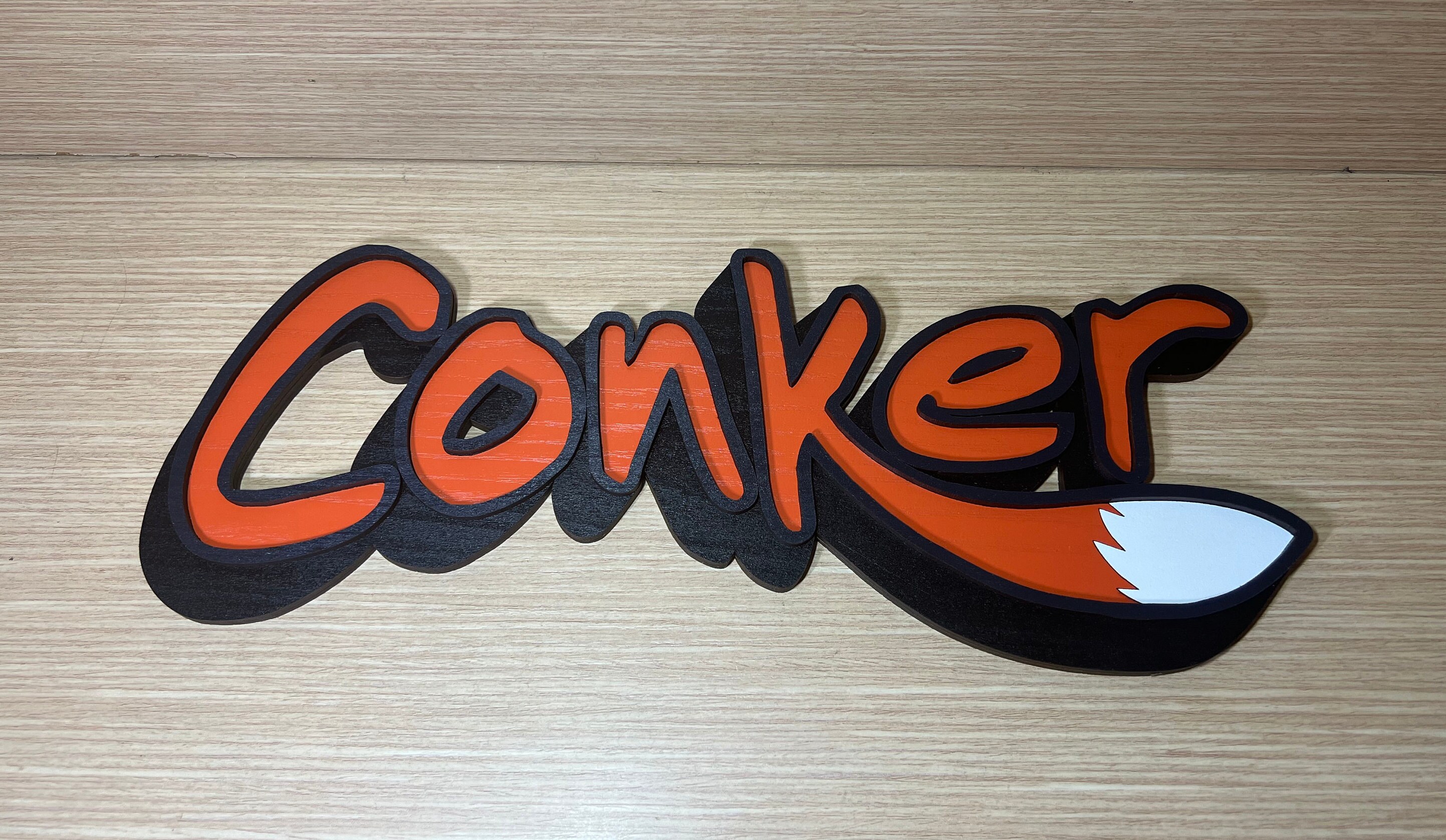 Display Sign Logo Conker in Wood Display Hang Wall Man Cave Cartel ...
