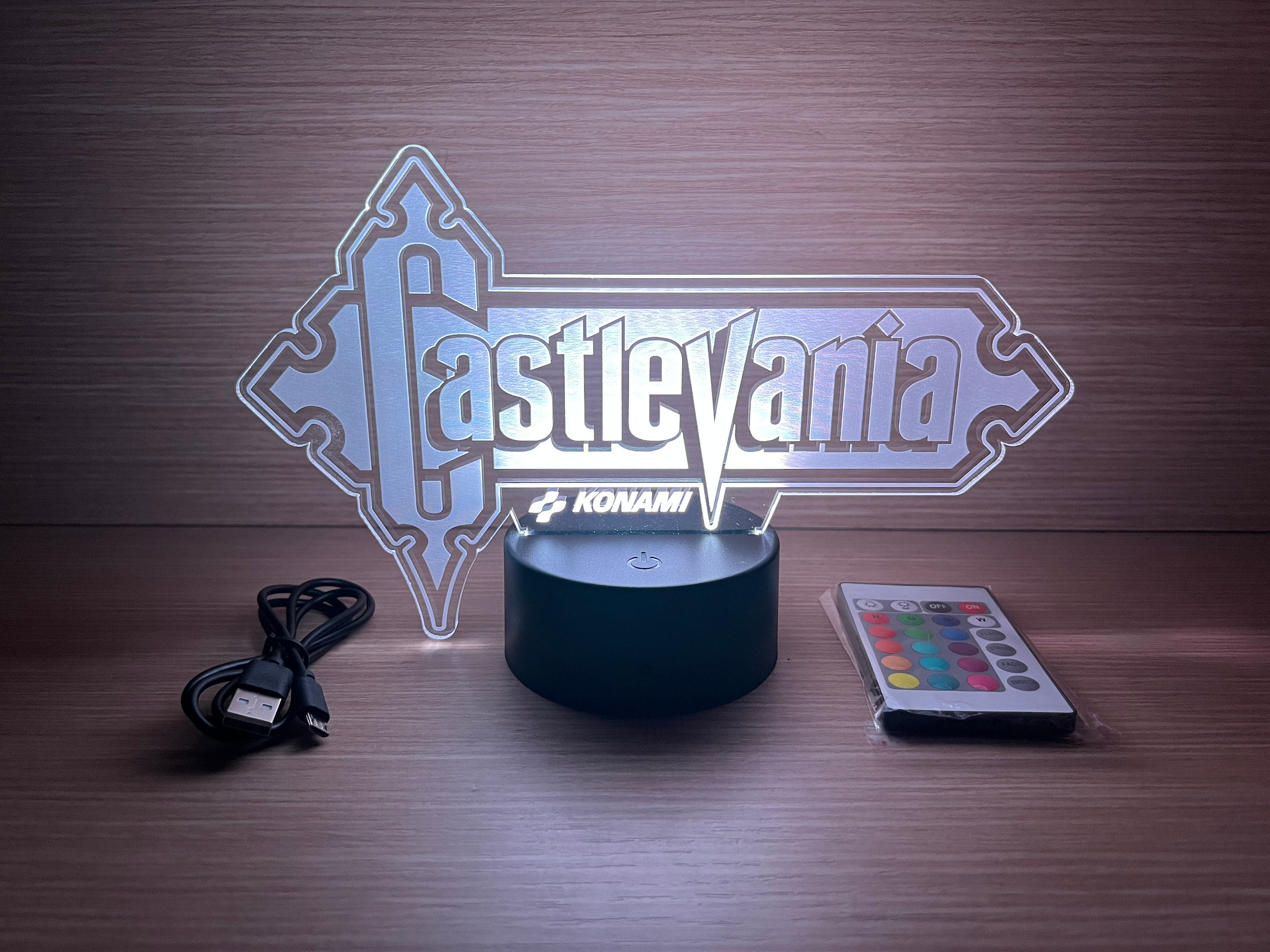 Sign Logo Lamp Led Castlevania & Konami in Acrylic Display Man Cave ...