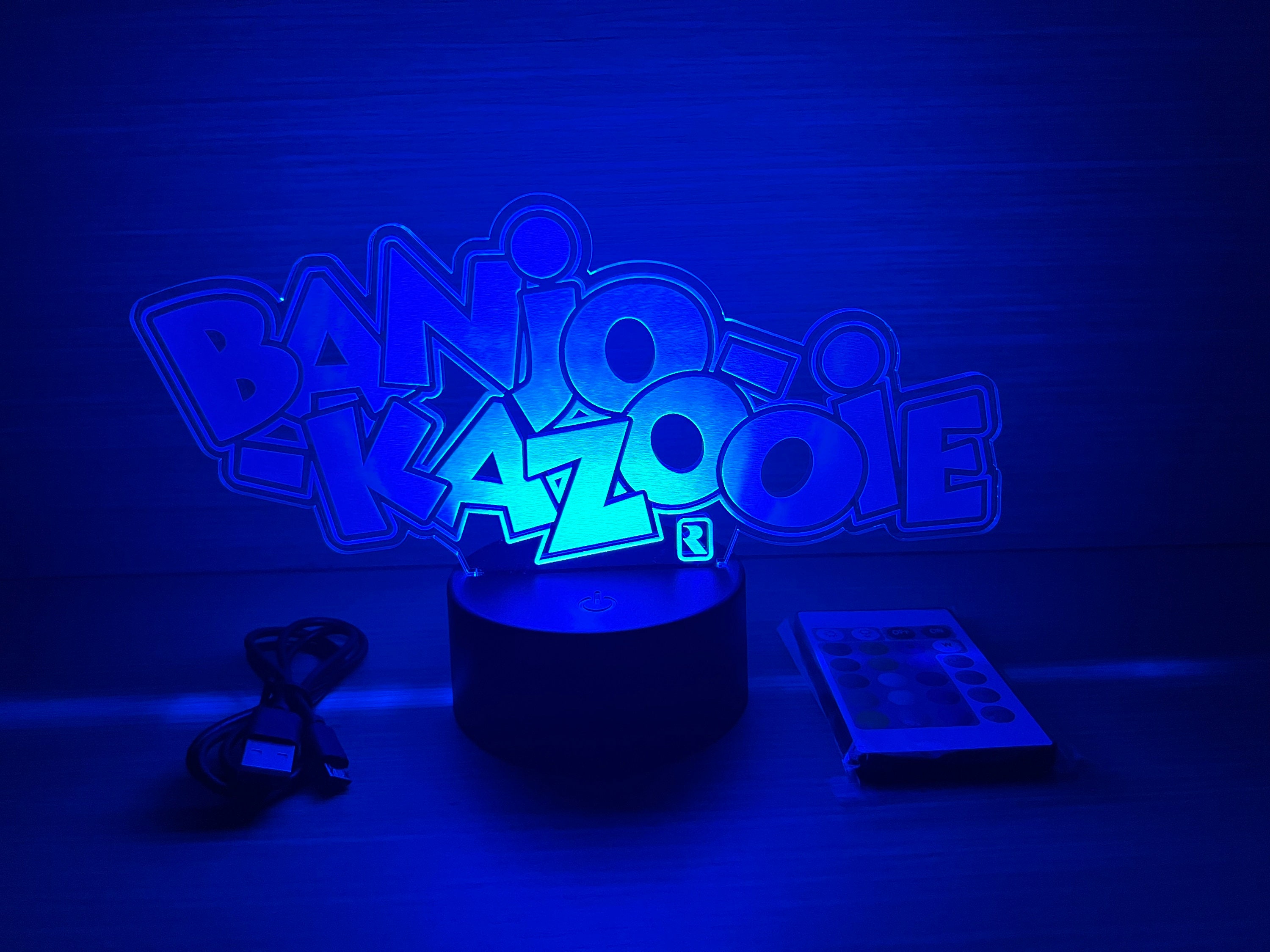 Sign Logo Lamp Led Banjo Kazooie Nintendo 64 in Acrylic Display Man ...