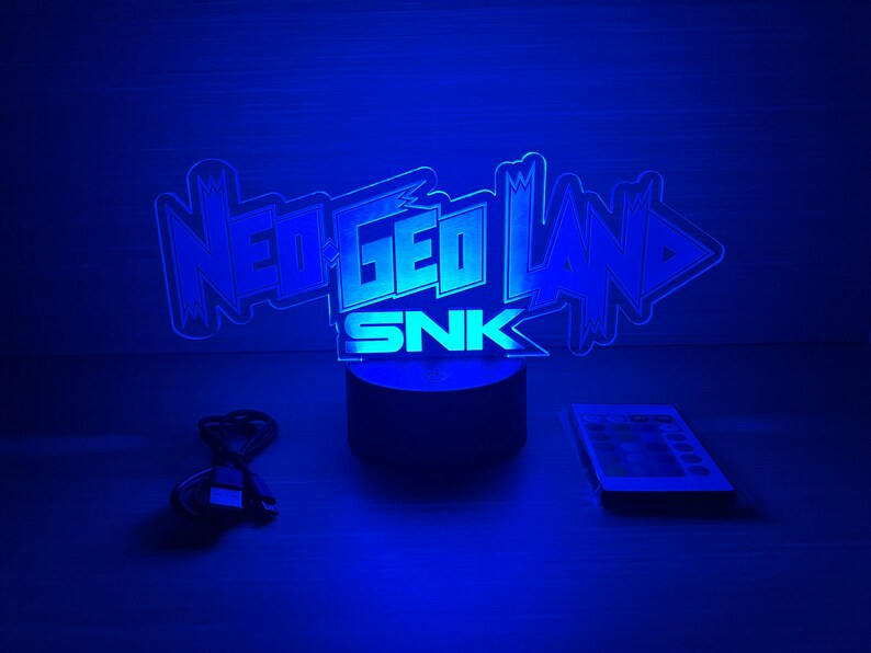 Letrero Logo Lámpara Led NEO GEO LAND snk en Acrílico Display Man Cave ...