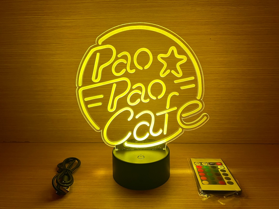 Sign Logo RGB Led Lamp Logo Pao Pao Cafe Fatal Fury Bar Neo Geo Aes Mvs ...