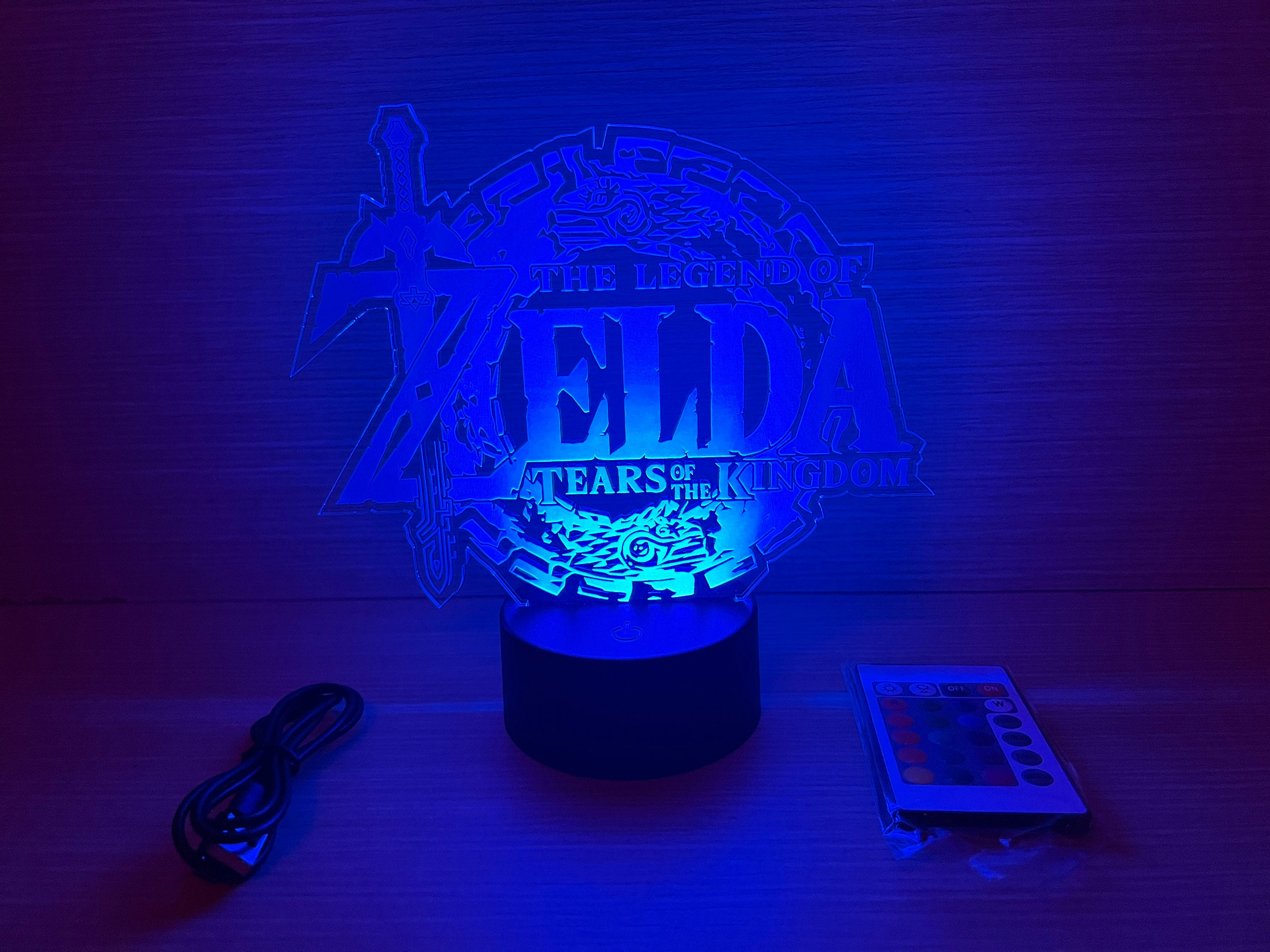 Sign Logo RGB Led Lamp Sign Zelda Tears of the Kingdom Display Nintendo ...