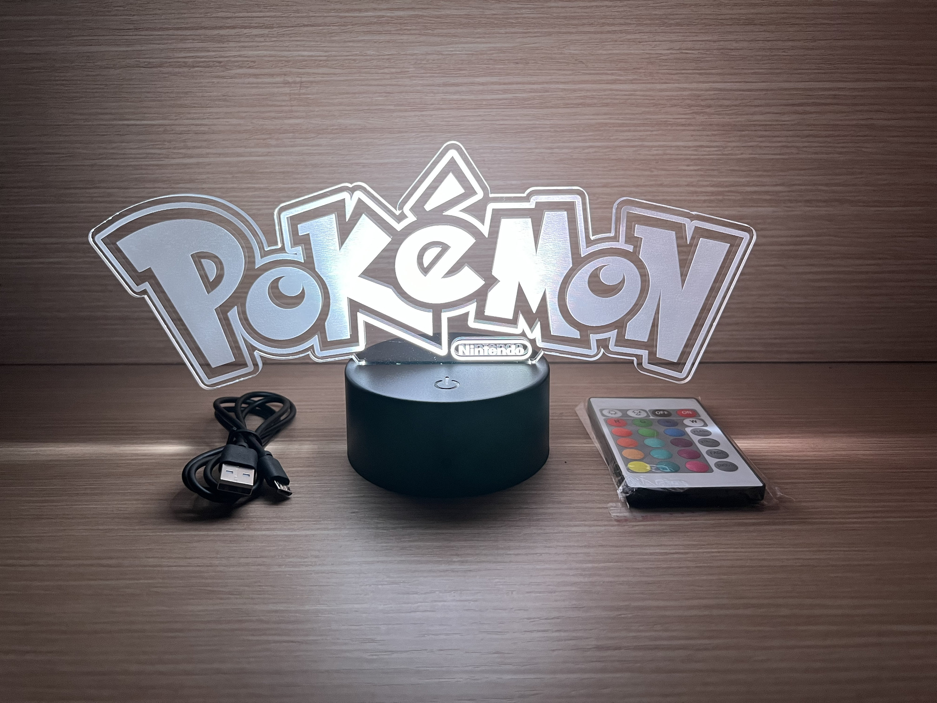 Sign Logo Lamp Led Pokemon and Nintendo I in Acrylic Display Man Cave ...