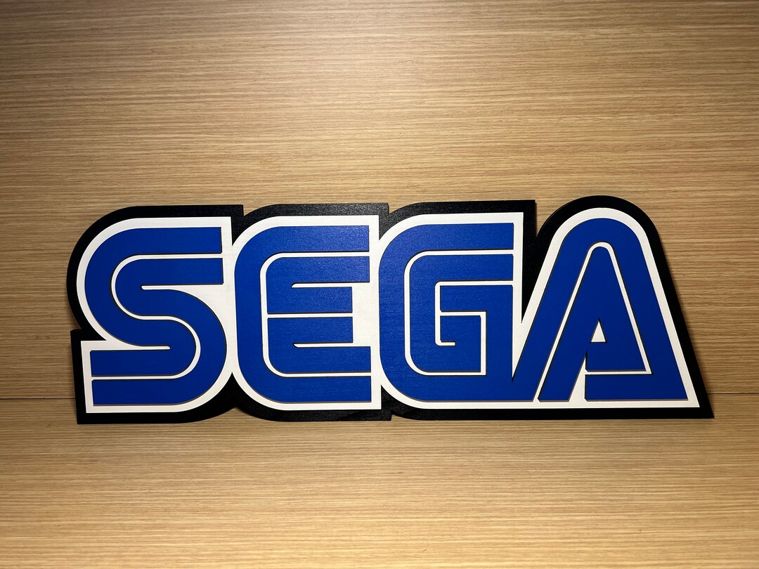 Display Sign Logo Sega in Wood Display Hang Wall Man Cave Aes Cartel ...