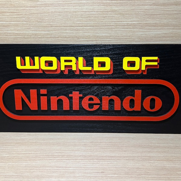 World of Nintendo Sign - Etsy