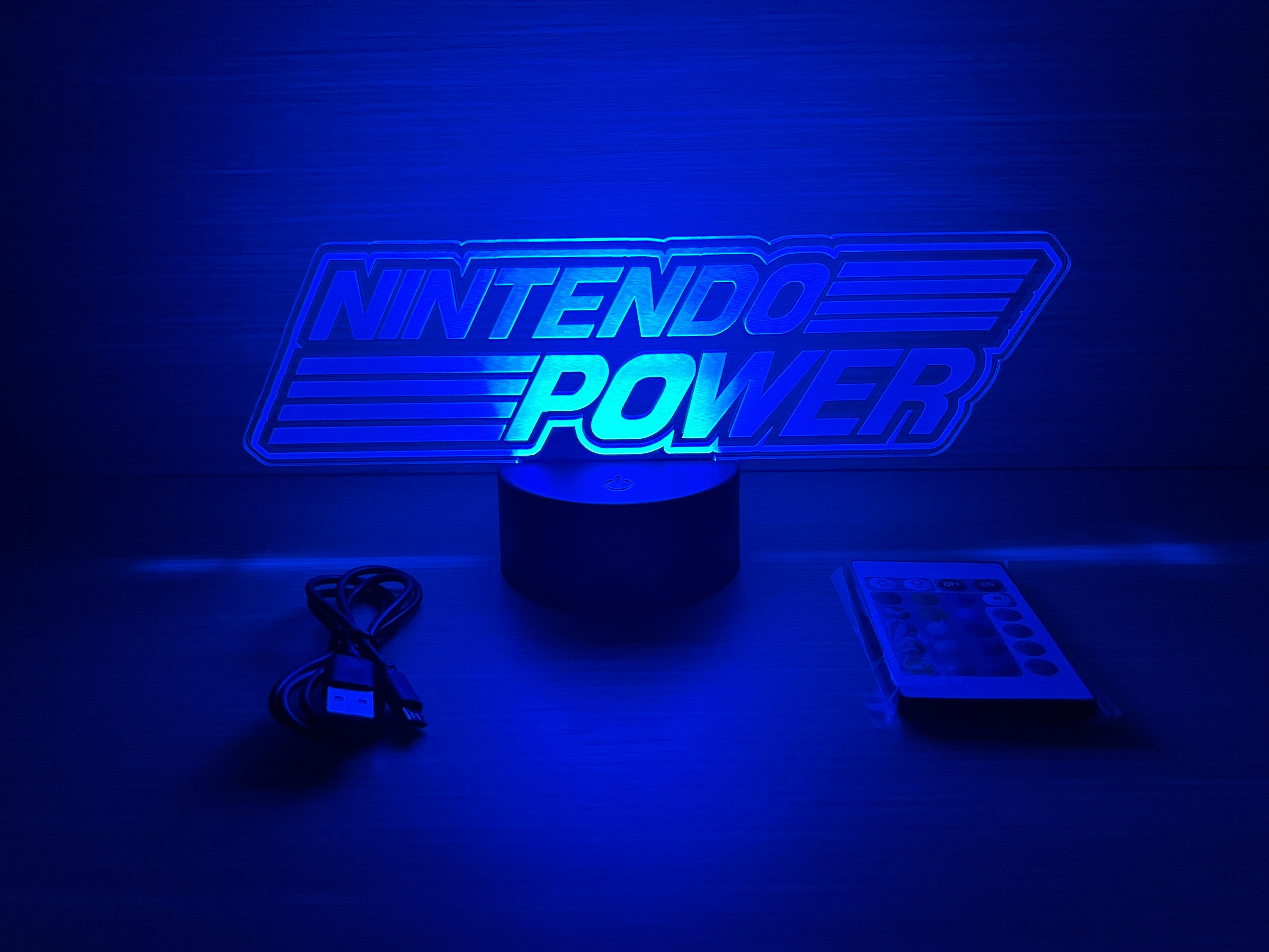 Sign Logo Lamp Led Nintendo Power in Acrylic Display Man Cave Cartel ...
