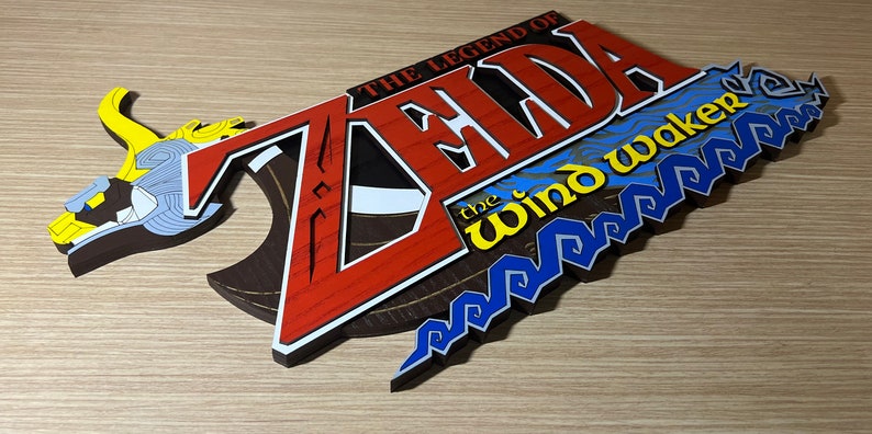 Display Sign Logo Zelda the Wind Waker in Wood Display Hang - Etsy