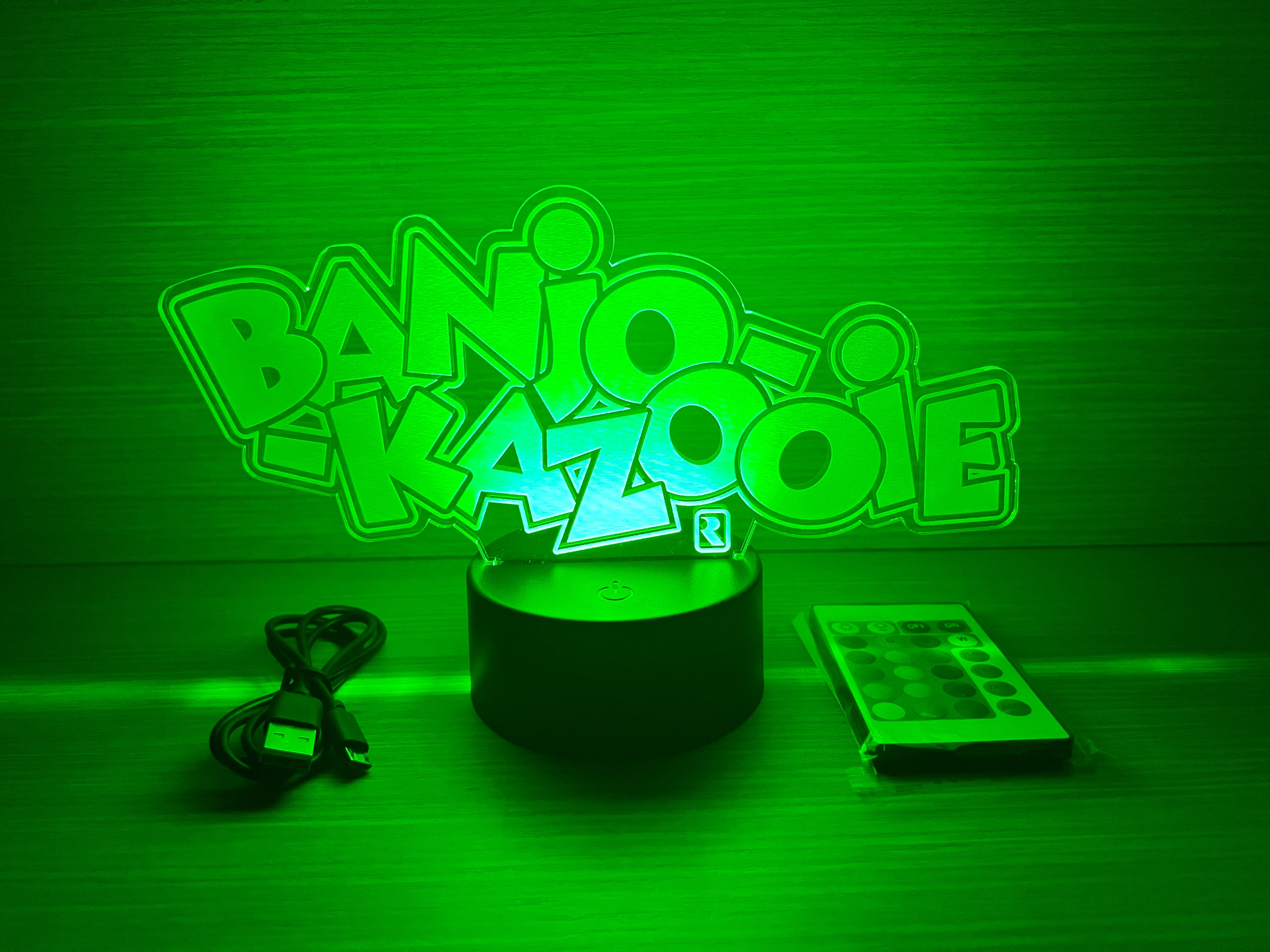 Sign Logo Lamp Led Banjo Kazooie Nintendo 64 in Acrylic Display Man ...